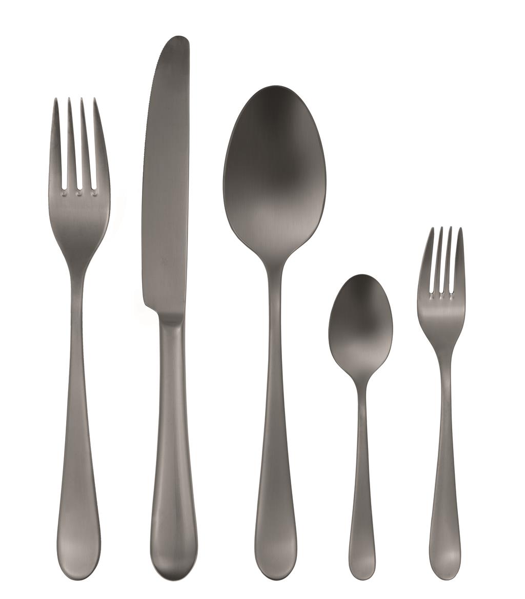 WMF SIGNUM Dessertskje L:156mm, sort PVD coated GUN METAL - BRUSHED - 2080